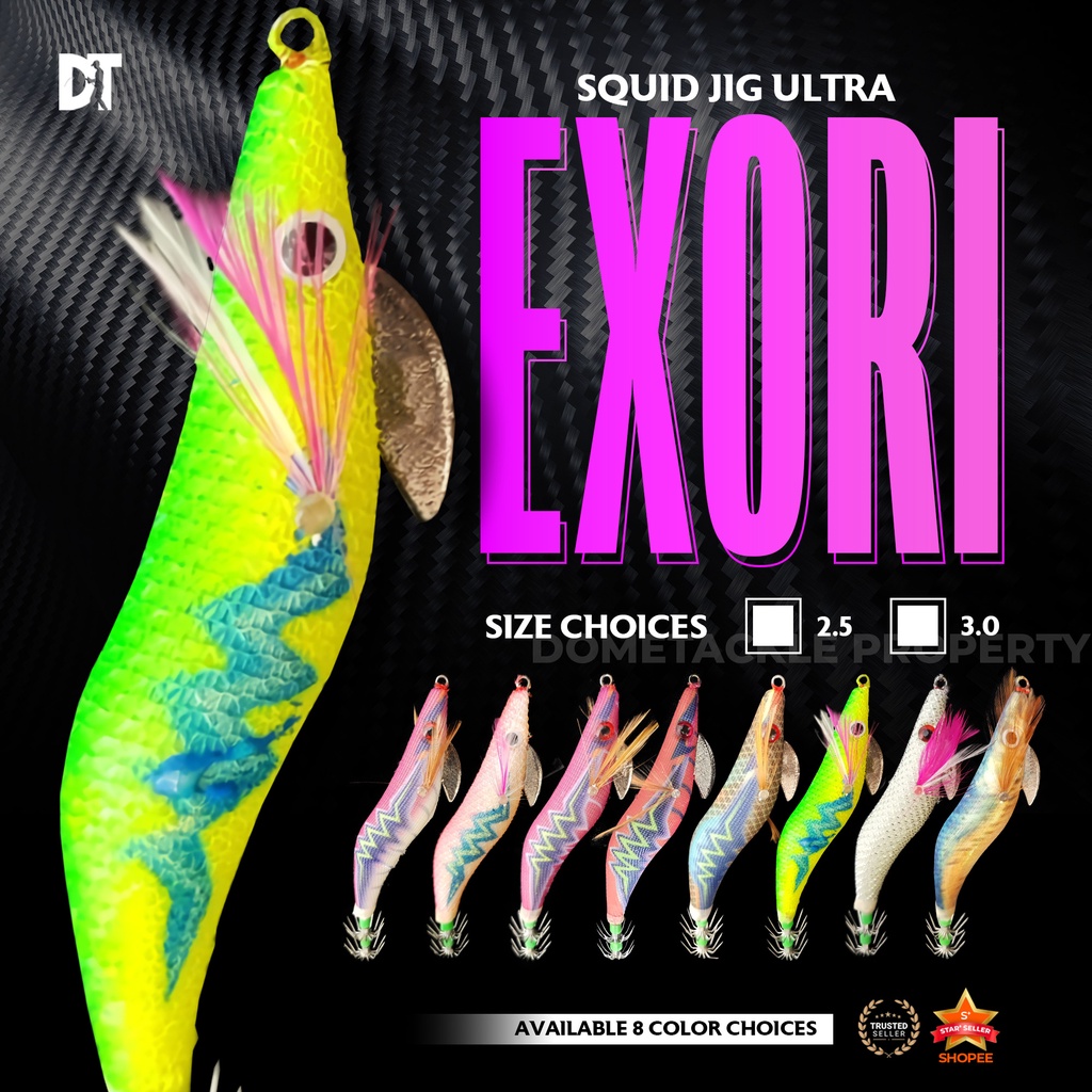Jual Exori Egi Umpan Cumi Rattle & Glow In The Dark Squid Jig Eging 2.5 3.0 | Shopee Indonesia