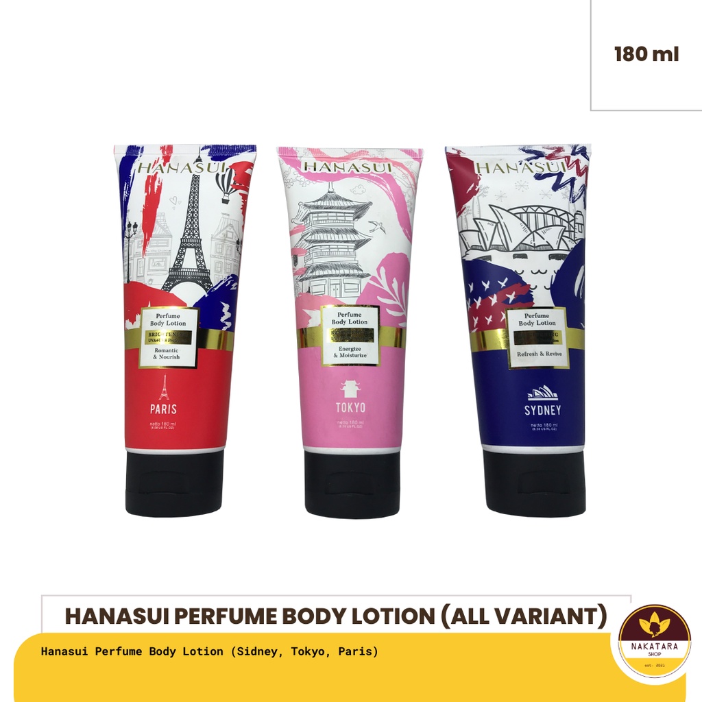 Jual HANASUI PARFUME HAND BODY LOTION UKURAN 180ML | Shopee Indonesia