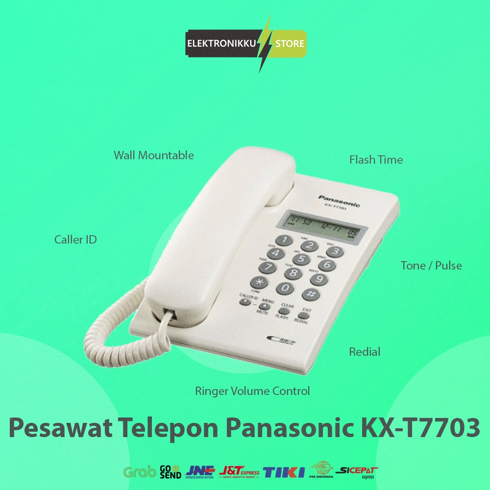 Jual Telephone Panasonic KX-T7703 Pesawat Telepon Rumah Kantor Indihome ...