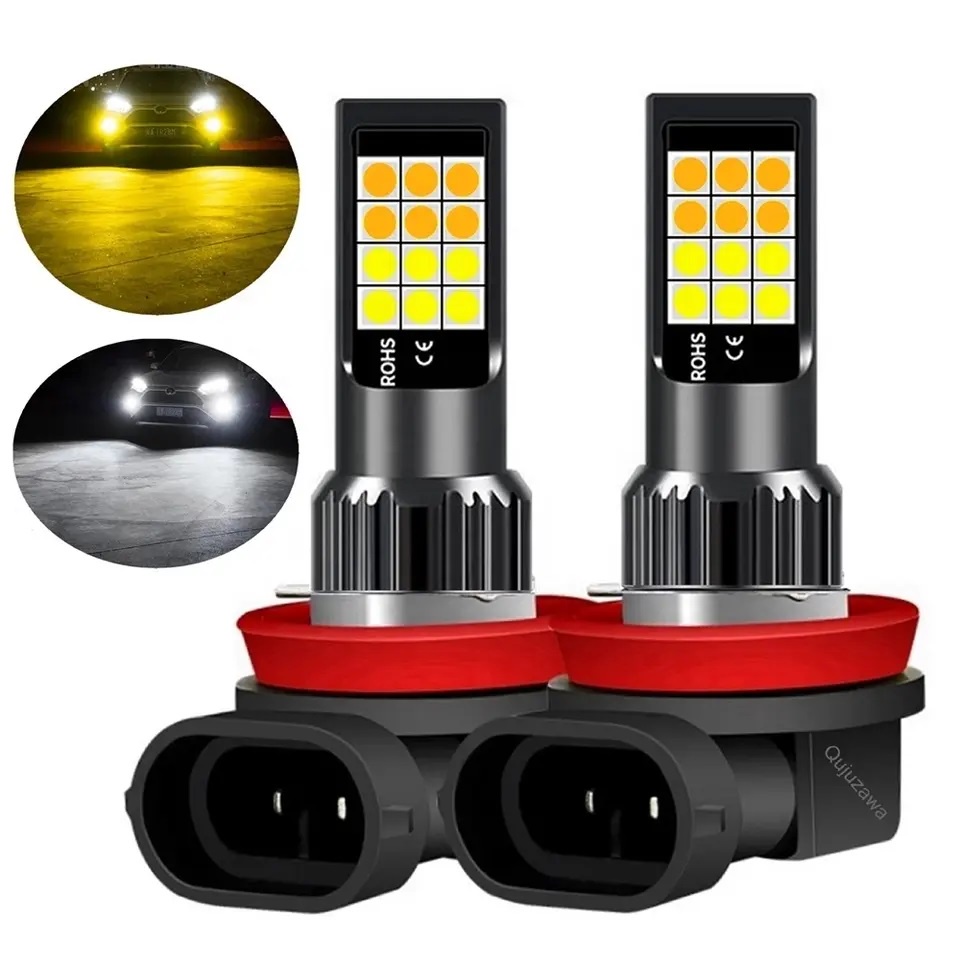 Jual Fog lamp 2 warna Putih Kuning Normal Non strobo H8 H11 H16 Bohlam LED Fog Lamp 2Pcs ...