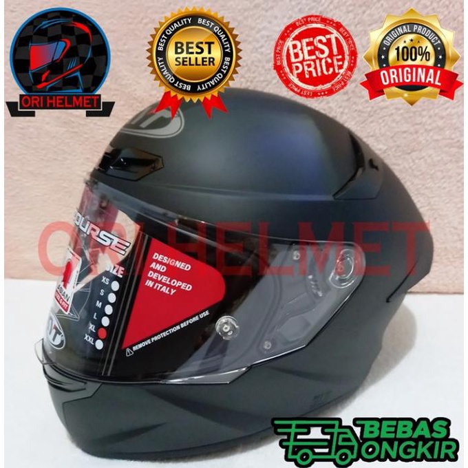 Jual HELM KYT TT COURSE PLAIN MATT BLACK (CLEAR) | Shopee Indonesia