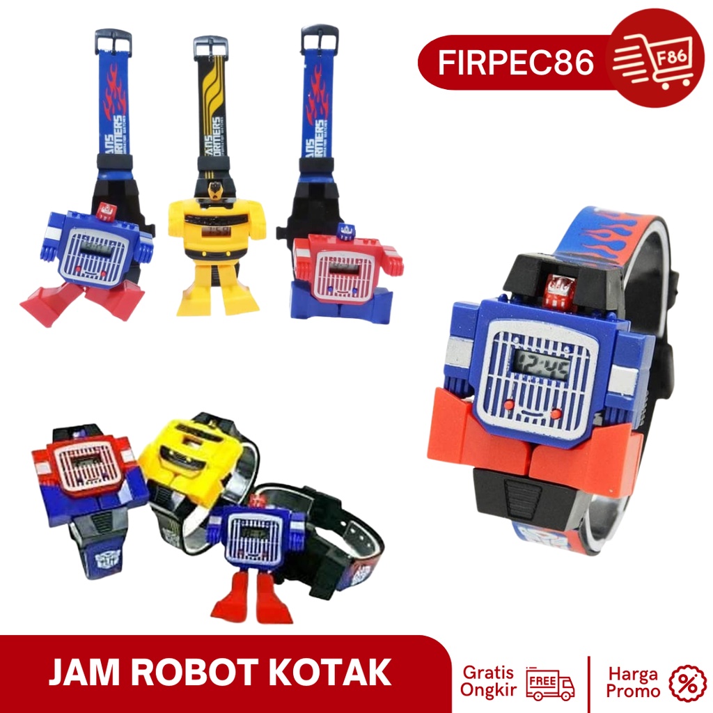 Jual F86 Jam Tangan Anak Robot Transformer / Jam Robot Transformers dan ...