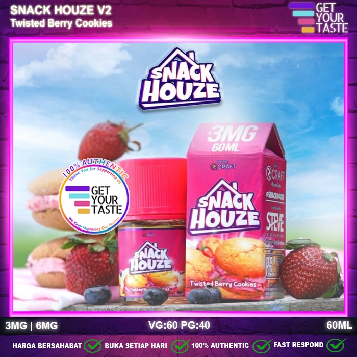 Jual Liquid Snack Houze V2 Twisted Berry Cookies 60ML by Rcraft x Steve ...
