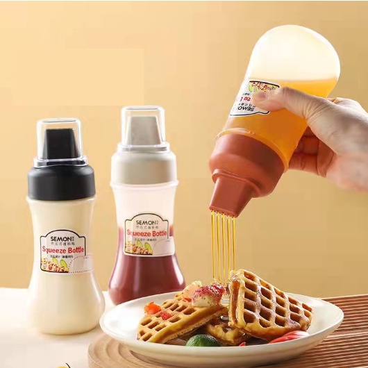 Jual IJNC 350ML - Botol Saus Sambel Tomato Mayonaise 5 Lubang Anti ...