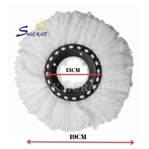 Jual SHENAR KAIN SPIN MOP / KAIN REFILL SPIN MOP SATUAN DIAMETER 13CM ...