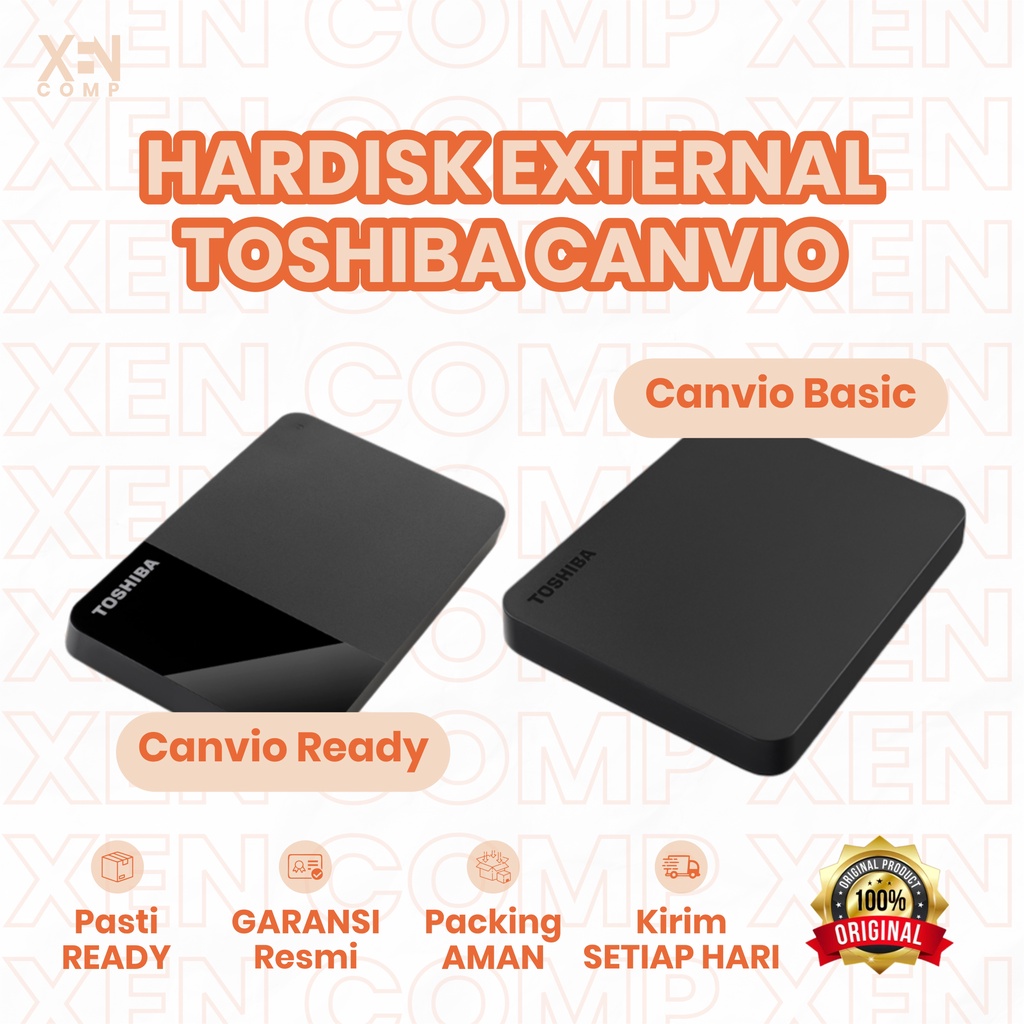 Jual Hardisk Eksternal Toshiba Canvio Basic / Canvio Ready HDD External Termasuk Kabel Harddisk ...