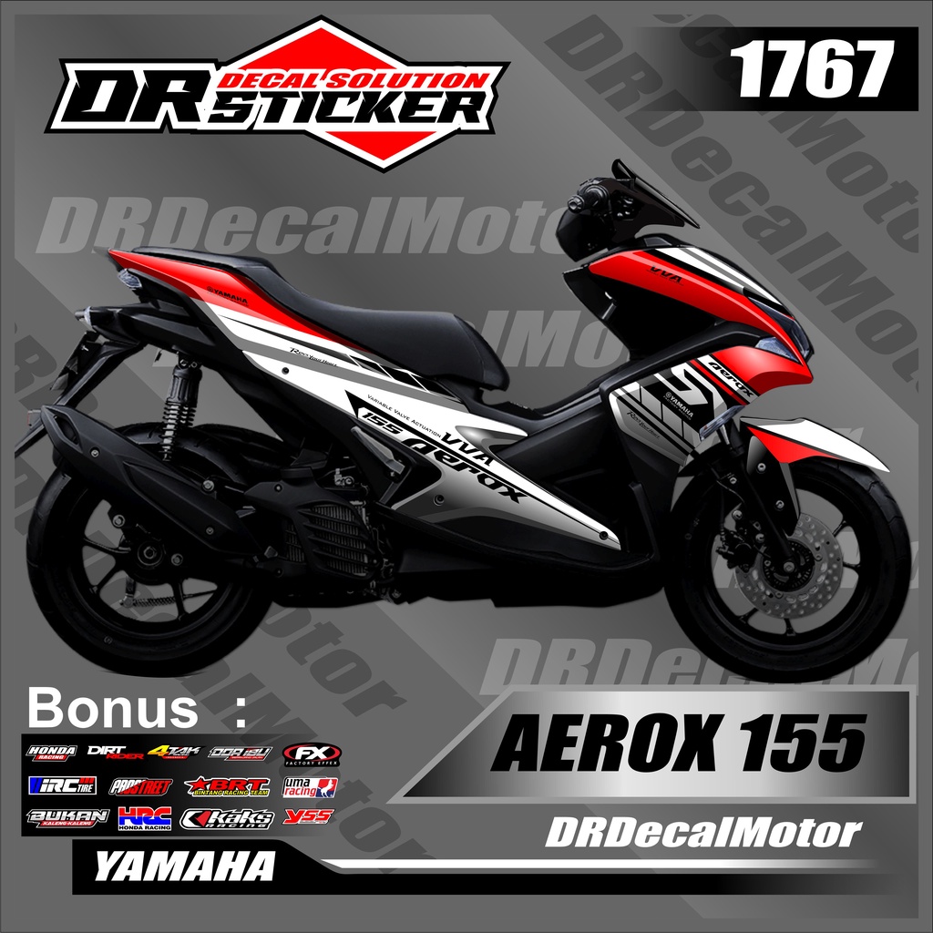 Jual Decal vva aerox 155 Stiker decal sepeda motor yamaha aerox VVA 155 ...