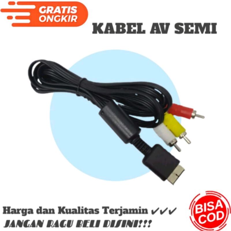 Jual Kabel Cable AV Playstation PS2 PS3 Semi Per 10 PCS Kabel AV ...