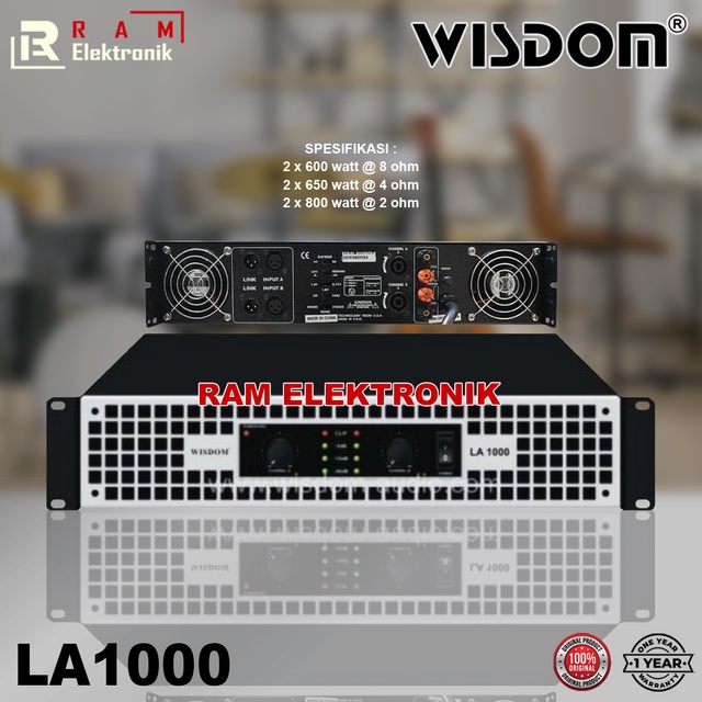 Jual Power Amplifier WISDOM LA1000 / LA-1000 2 Channel Original | Shopee Indonesia