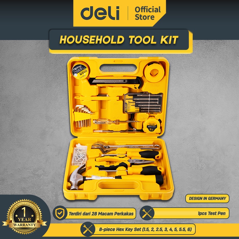Jual Deli Household Tool Set / Set Perkakas Rumah 8 -48PCS Perkakas ...