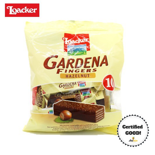 Jual Coklat Wafer LOACKER Gardena Fingers Hazelnut asal Eropa | Shopee ...