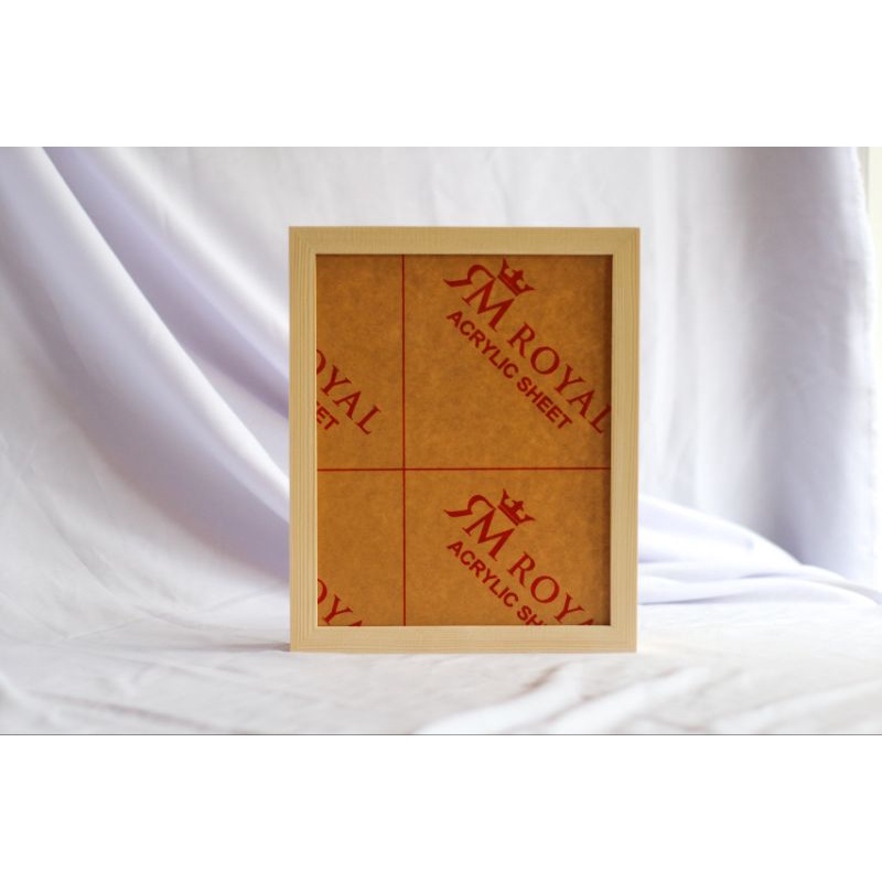 Jual Pigura Frame Mahar Bingkai 3D Kayu ukuran A4 + kaca acrylic anti ...