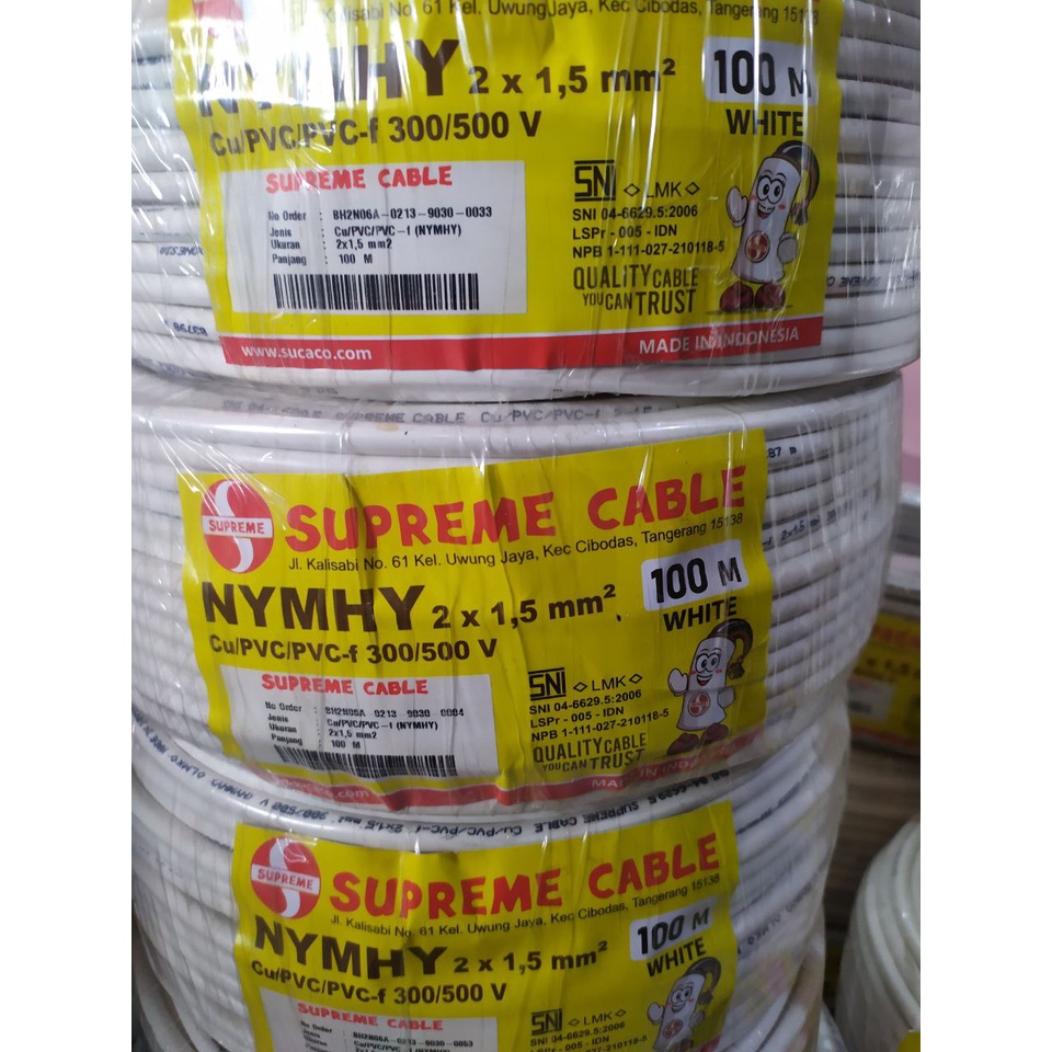 Jual Kabel supreme NYM HY 2X1,5mm/meteran | Shopee Indonesia