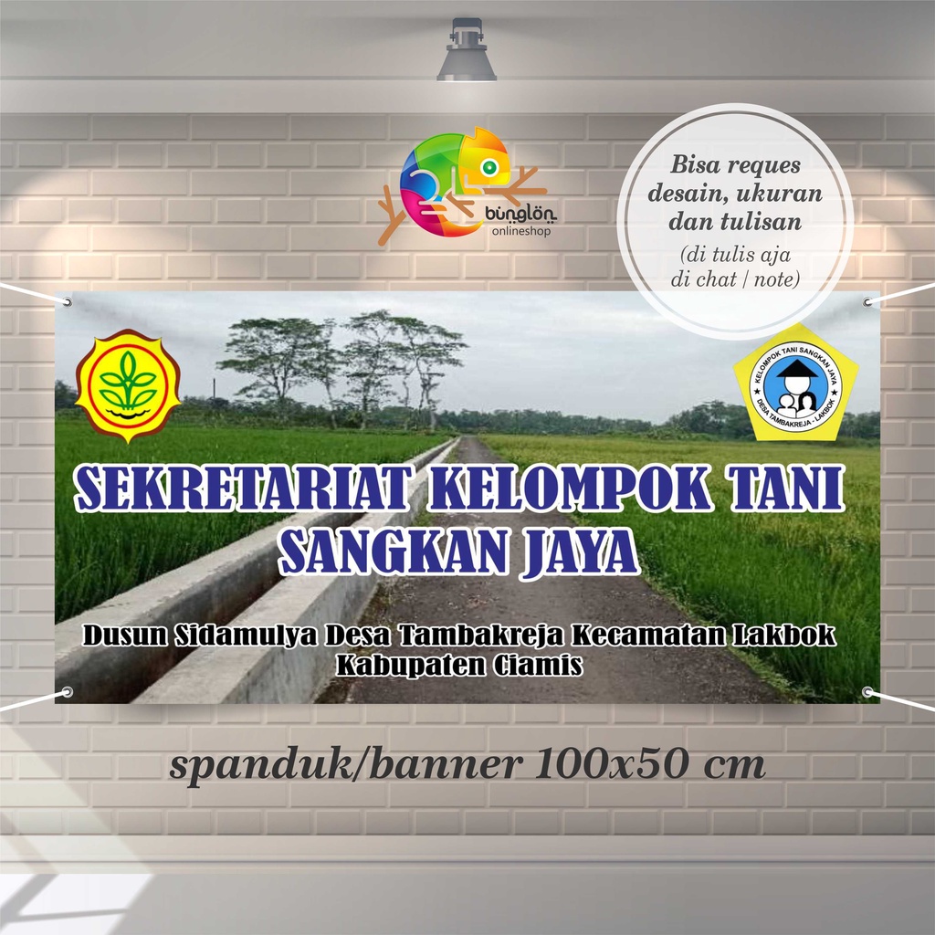 Jual Spanduk Banner 100x50 Cm Struktur Organisasi, Sekretariat Kelompok ...