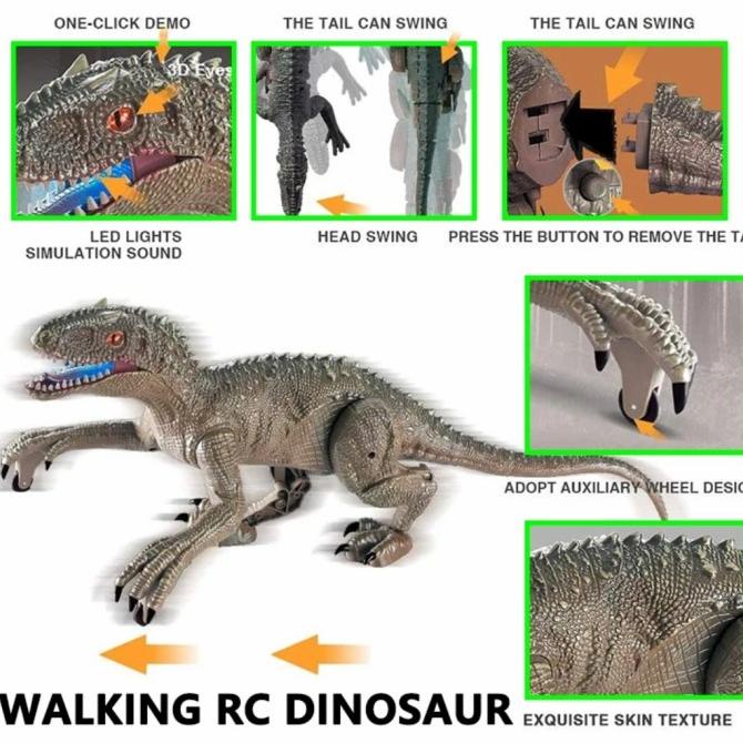 Jual Mainan Anak Robot RC Dinosaurus Raptor - Remote Control RAPTOR ...