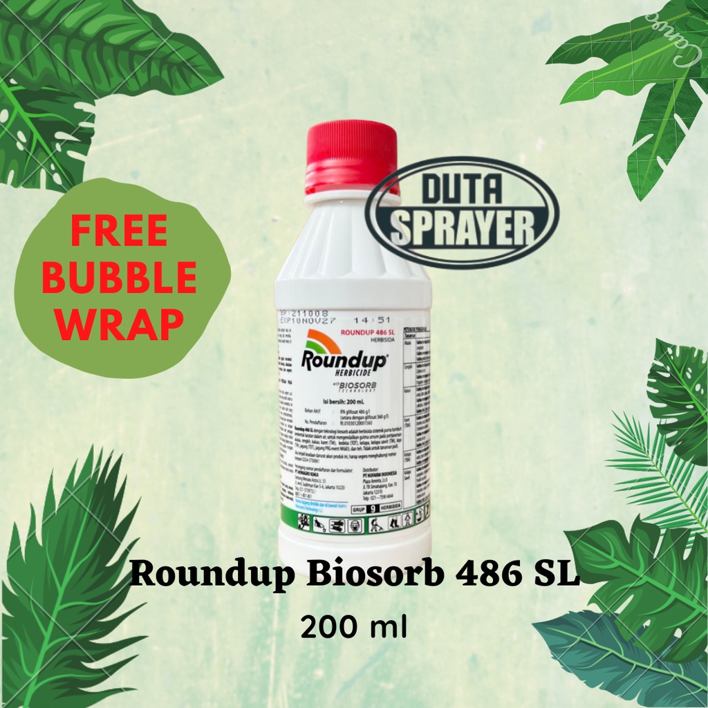 Jual Roundup Biosorb 486 SL 200ml Round Up 200 ml Herbisida Pembasmi ...