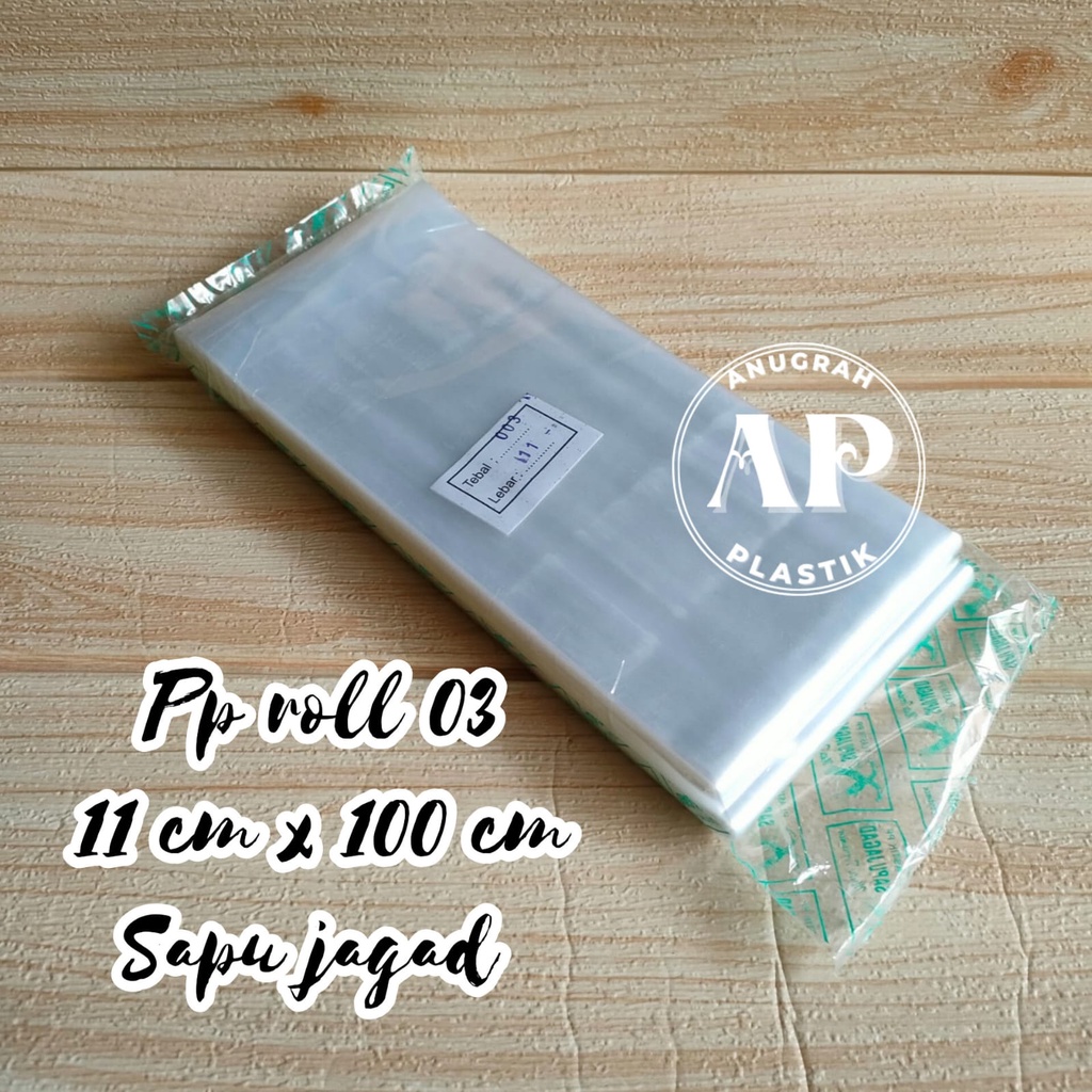Jual Plastik PP Roll uk 11 cm x 100 meter / PP roll pusaka per pack ...
