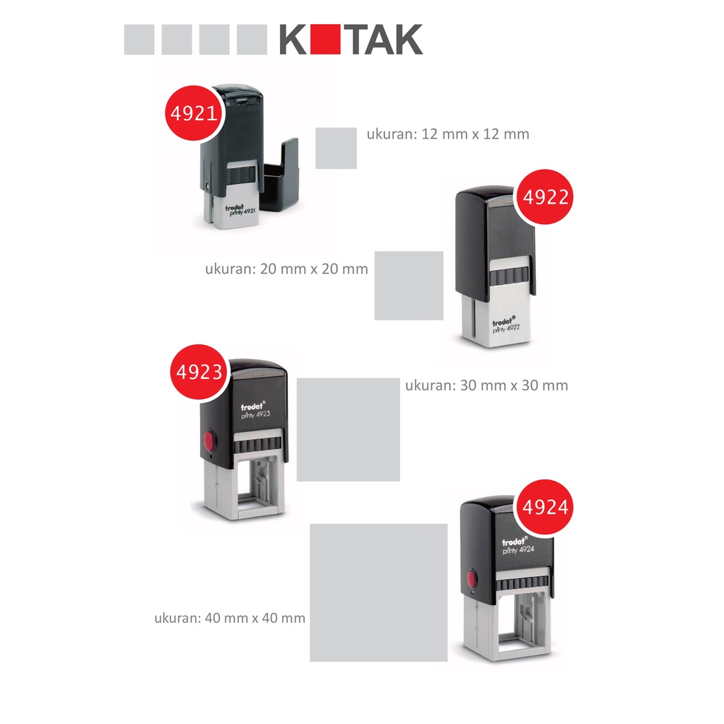 Jual STAMPEL CUSTOM TRODAT KOTAK | Shopee Indonesia