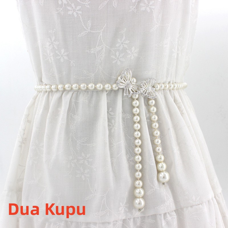 Jual Ikat Pinggang Mutiara Wanita Korea Gesper Rantai Mutiara Wanita Pinggang Gesper Sabuk Gaun ...