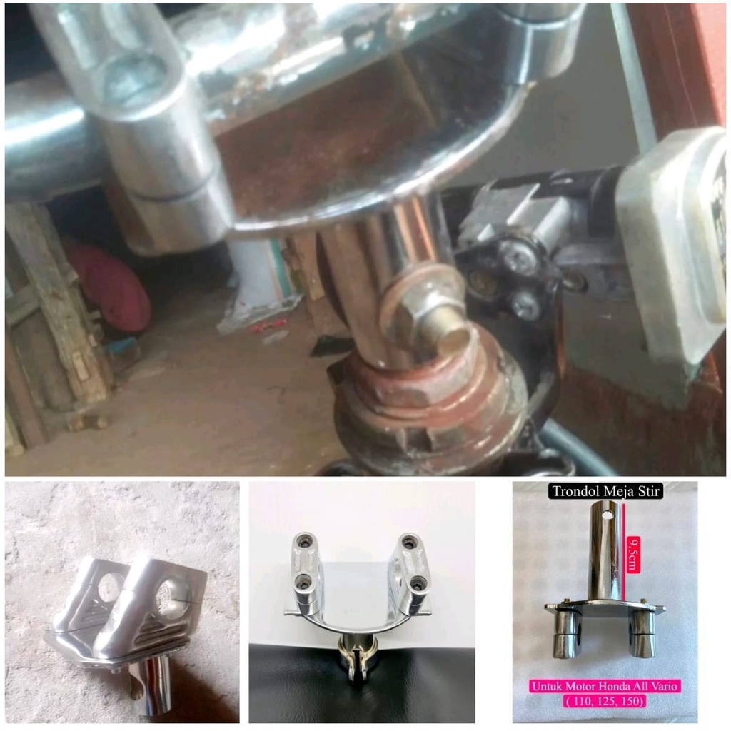 Jual dudukan stang/ meja stang honda yamaha vario/ meja trondol stir ...