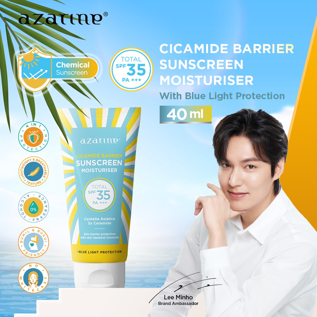 Jual AZARINE Sunscreen Series | Hydrasoothe Gel | Hydramax-C Serum | Cicamide Barrier | Calm My ...
