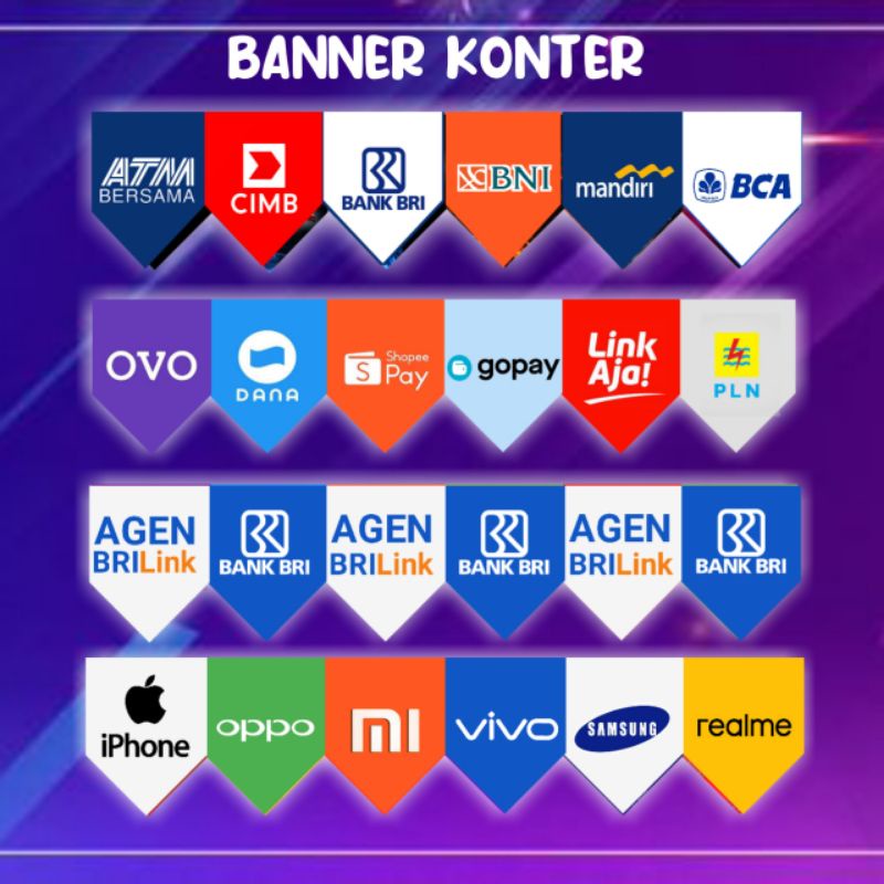 Jual SPANDUK BANNER KONTER DAN BRI LINK SEGITIGA | Shopee Indonesia