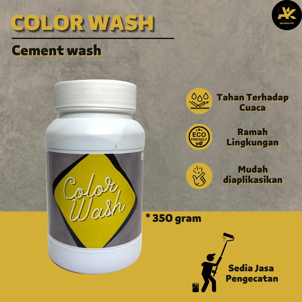 Jual Cat Color Wash Semen Ekspos - Cement Wash 350 gram | Shopee Indonesia
