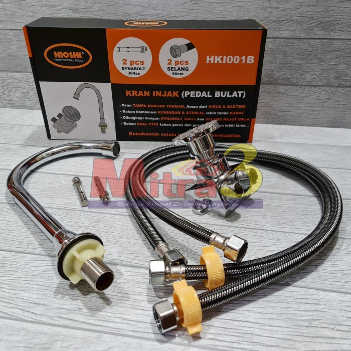 Jual +++++] KRAN INJAK Pedal BULAT HIOSHI / Kran Wastafel Dokter ...