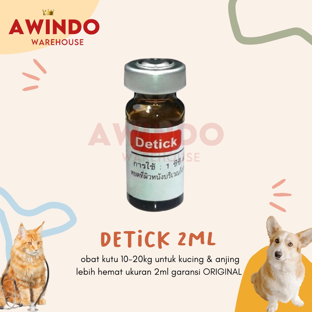 Jual DETICK 1ML - Obat Kutu Tetes Anjing Kucing Detick 10-20kg Caplax 1 ...