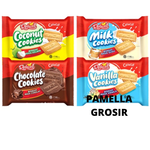 Jual CHOCOLATE COOKIES RASA VANILLA DAN CHOCOLATE BISKUIT EMPUK ISI ...