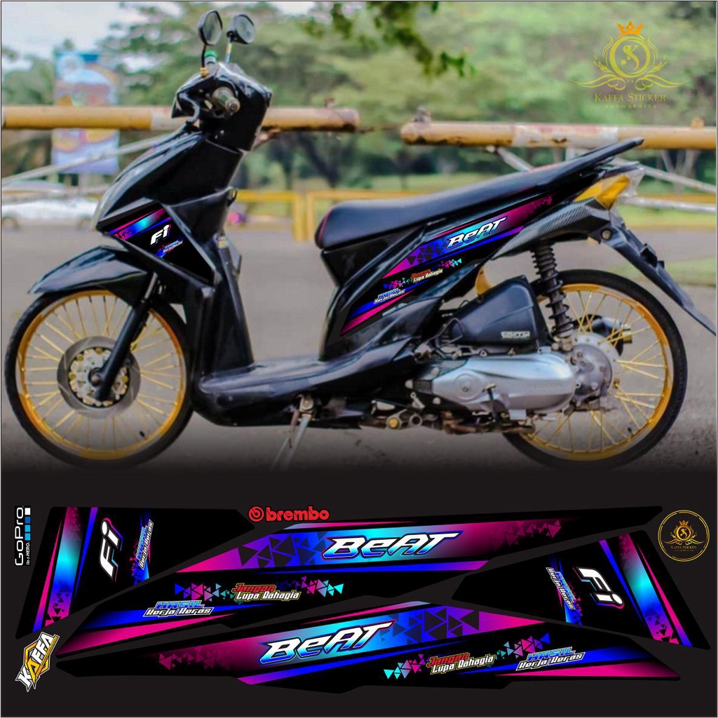 Jual Sticker Striping BEAT FI Lama Variasi Lis Motor Beat Fi Old lama ...