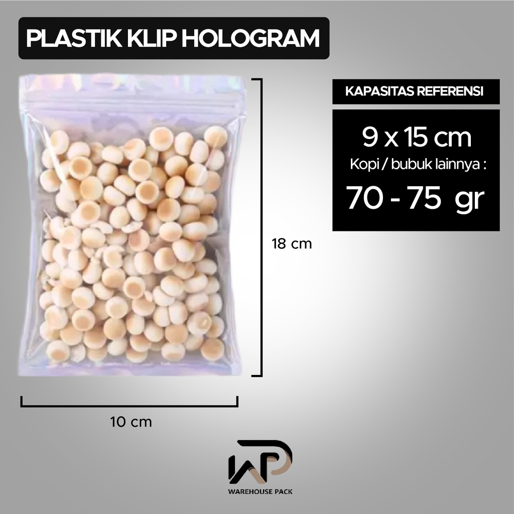 Jual ( 1 PCS ) Plastik Klip Hologram Flat 6 - 10 | Ziplock Hologram ...