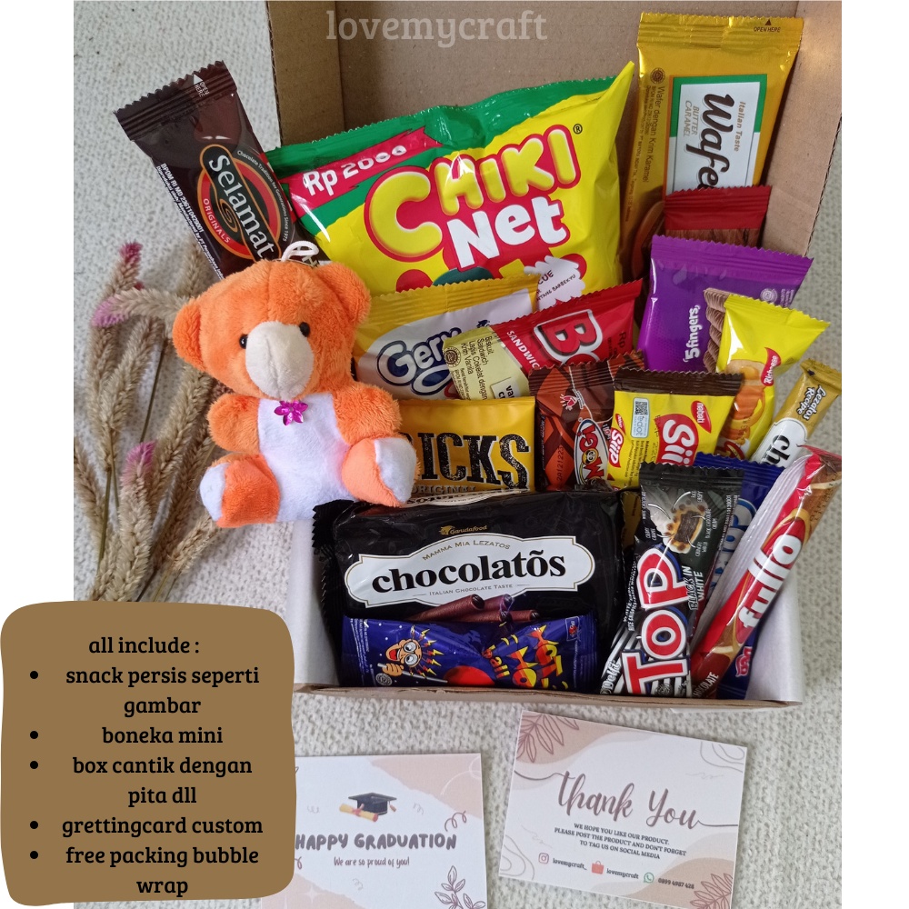 Jual Hampers Kado Snack Box Kado Birthday Graduation Hadiah Wisuda ...