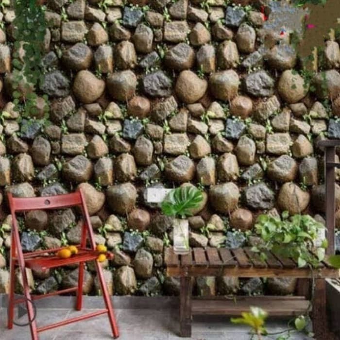 Jual WALLPAPER STICKER DINDING BATU CADAS 3D | Shopee Indonesia