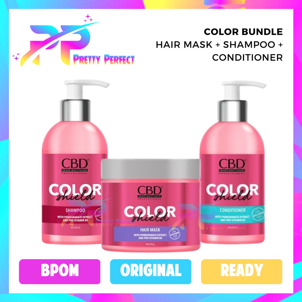Jual CBD Color Shield Paket 3 in 1 Hair Mask + Shampoo + Conditioner ...