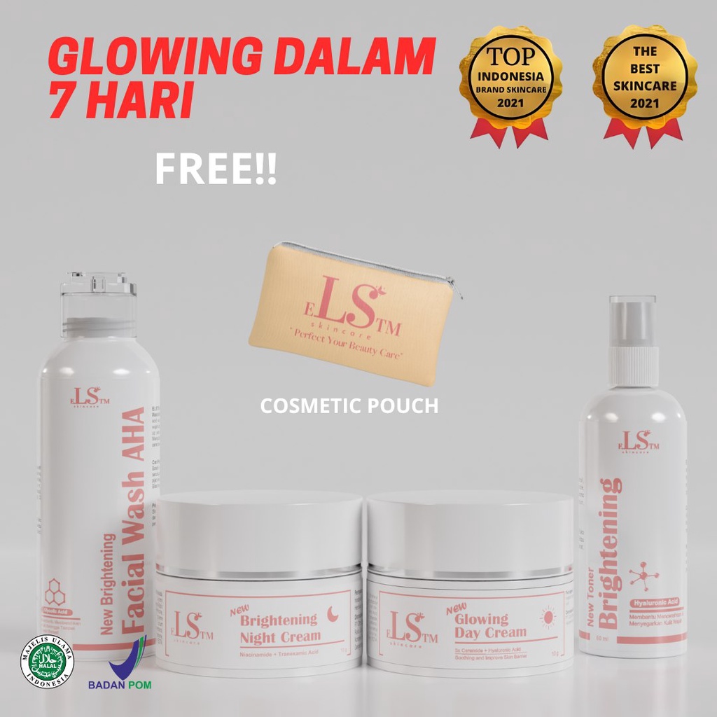 Jual Cream Pemutih Wajah LS SKINCARE (eLStm) Brightening series Glowing ...