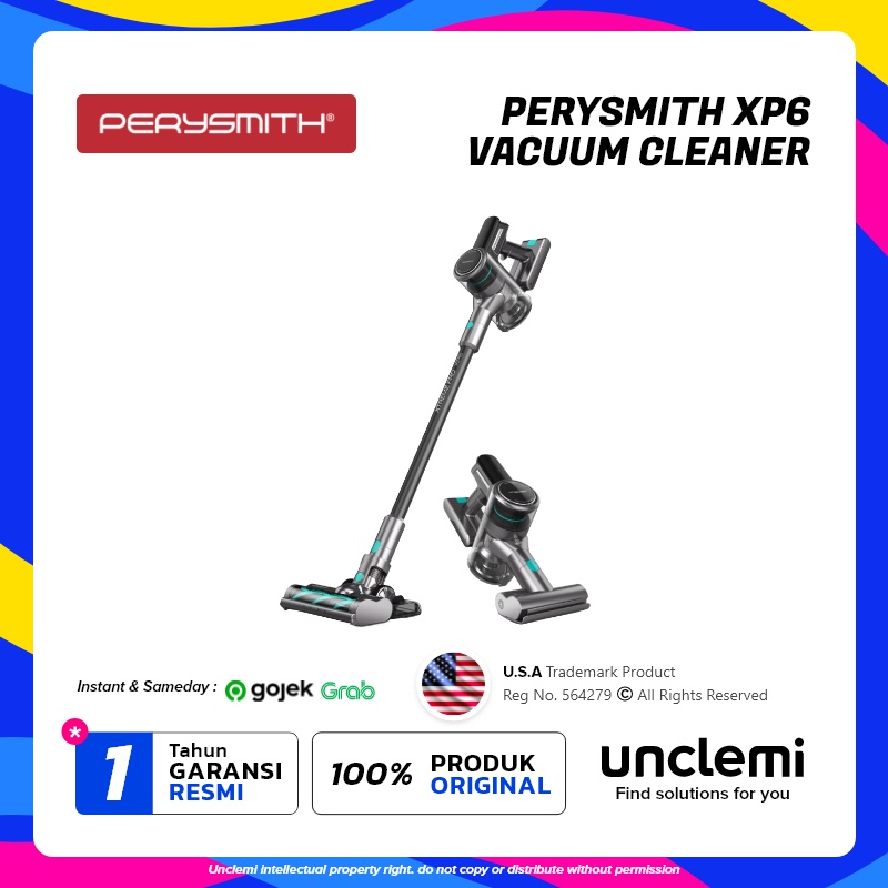 Jual PerySmith XP6 Cordless Vacuum Cleaner Include Mop And Bed Brush ...