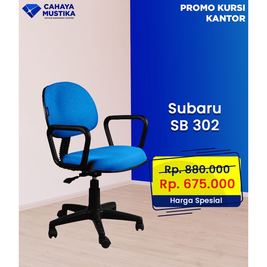 Jual KURSI KANTOR KURSI PUTAR KURSI STAFF KURSI HIDROLIS SUBARU SB 302 TERMURAH DI MALANG ...
