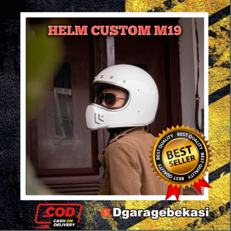 Jual HELM CUSTOM N19 Putih cc Cakil M30 Moto3 carglos ghostbone cocok ...