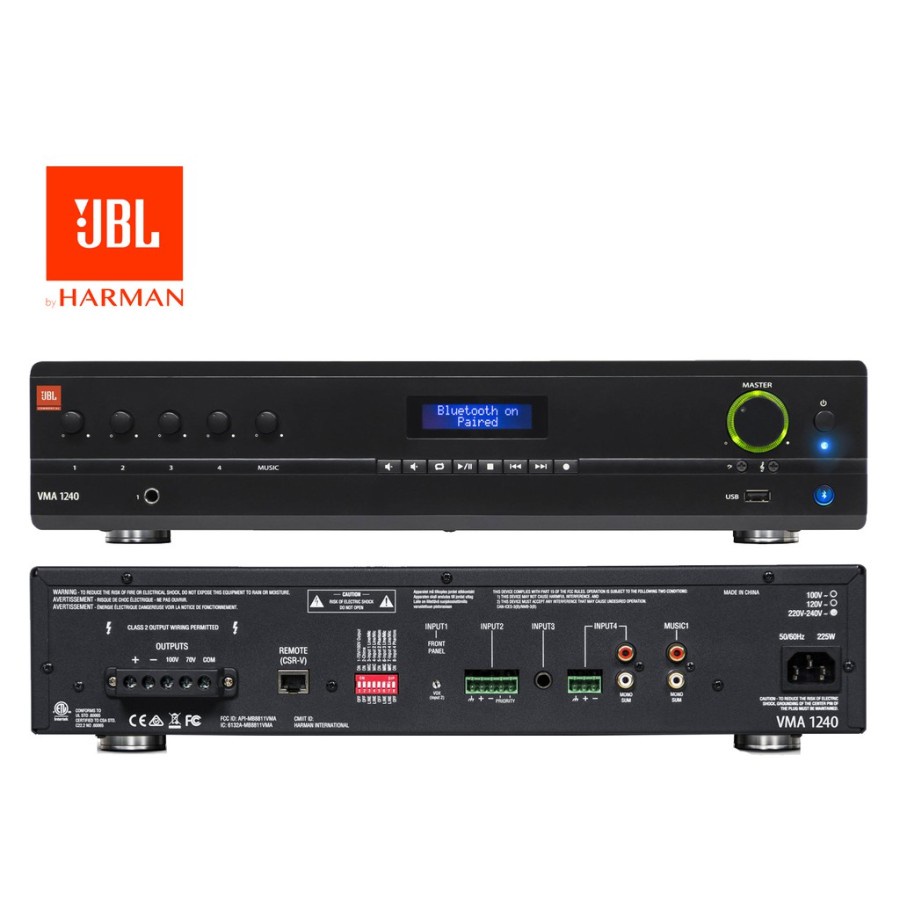 Jual JBL NVMA1240 VMA1240 5-input Commercial Bluetooth Mixer Amplifier ...