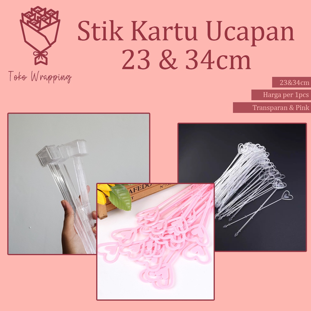 Jual Stik Kartu Ucapan Buket [23 & 34cm] Greeting Card Stick Holder ...