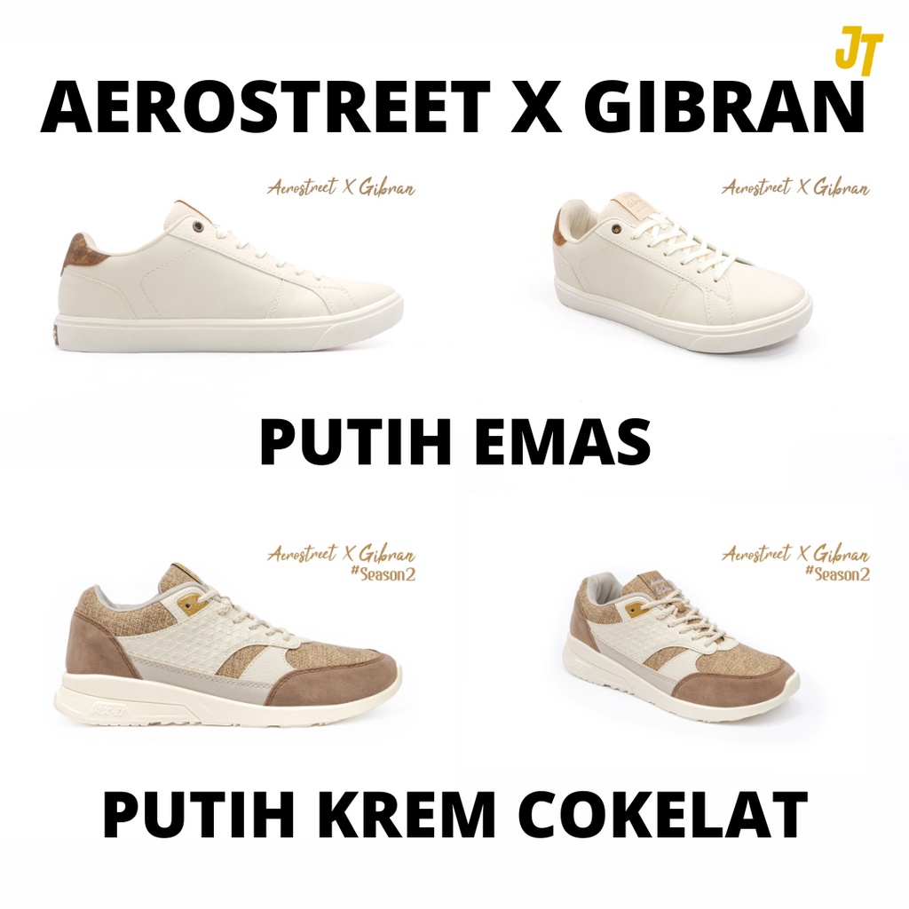 Jual AEROSTREET X GIBRAN BATIK SERIES - PUTIH EMAS / PUTIH KREM COKELAT ...