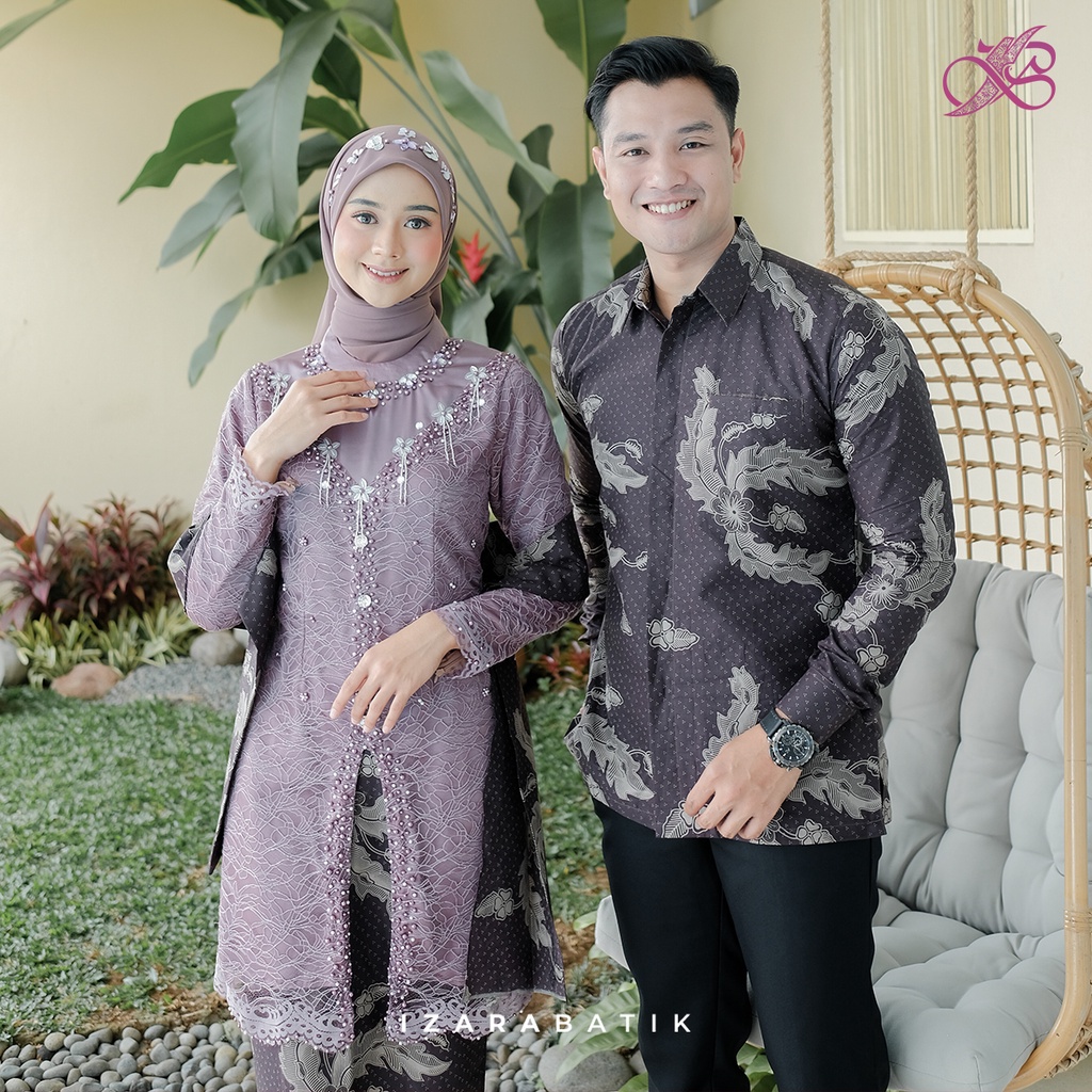 Jual IZARABATIK - Anggita Taro Set Kebaya Batik Modern Couple Wisuda ...