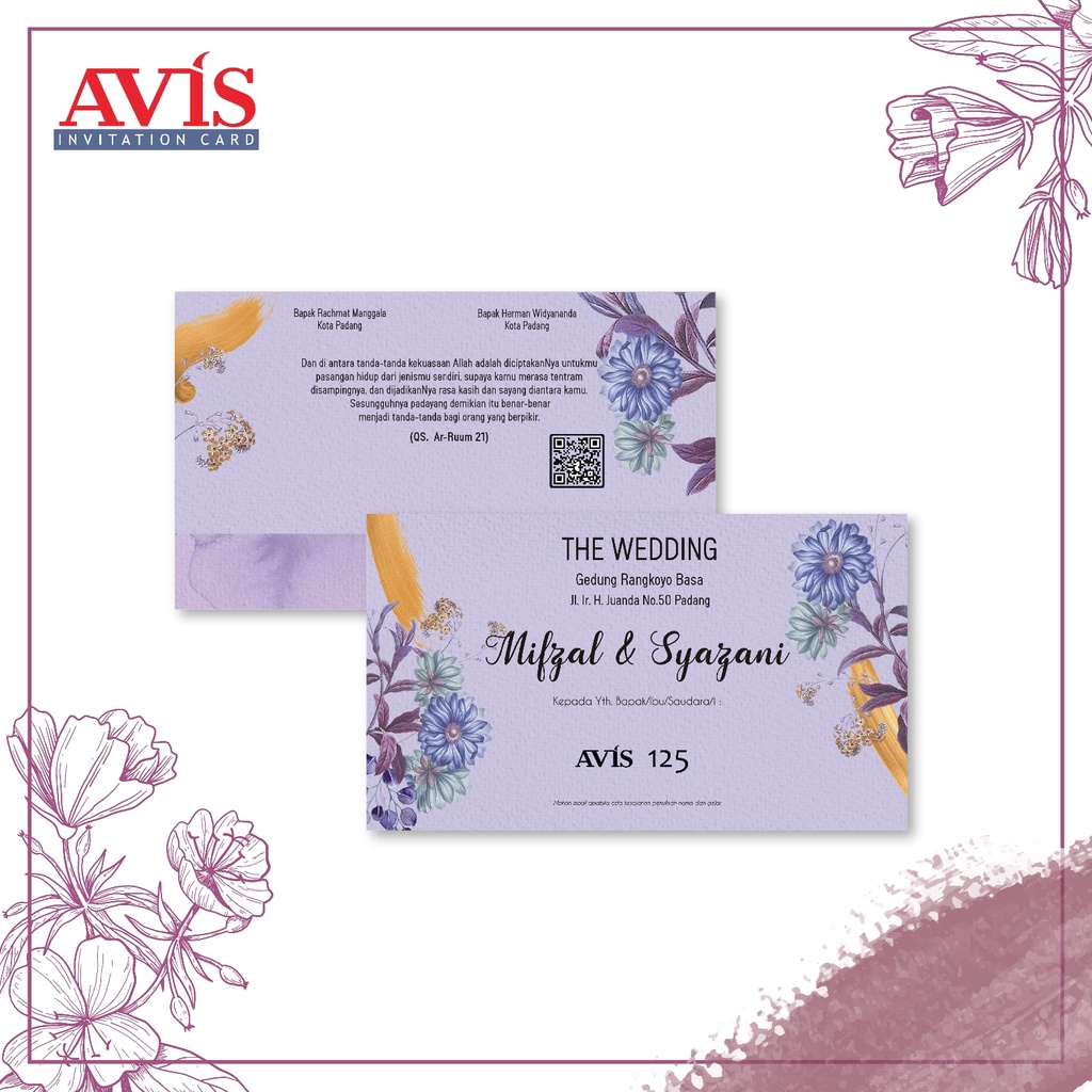 Jual Avis 125 Blangko Undangan | Undangan Murah | Free File Setting ...