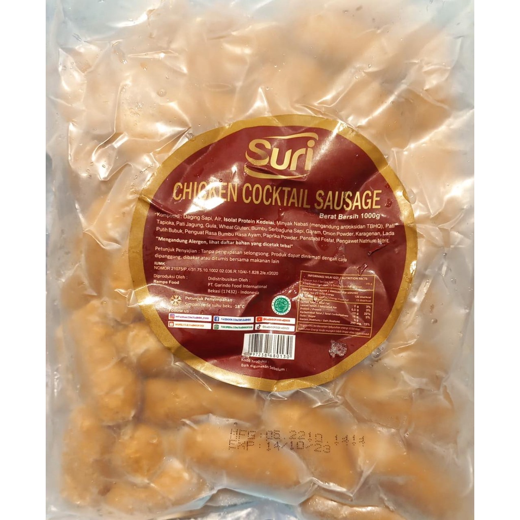Jual SURI SAUSAGE CHICKEN COCKTAIL 1 KG | Shopee Indonesia