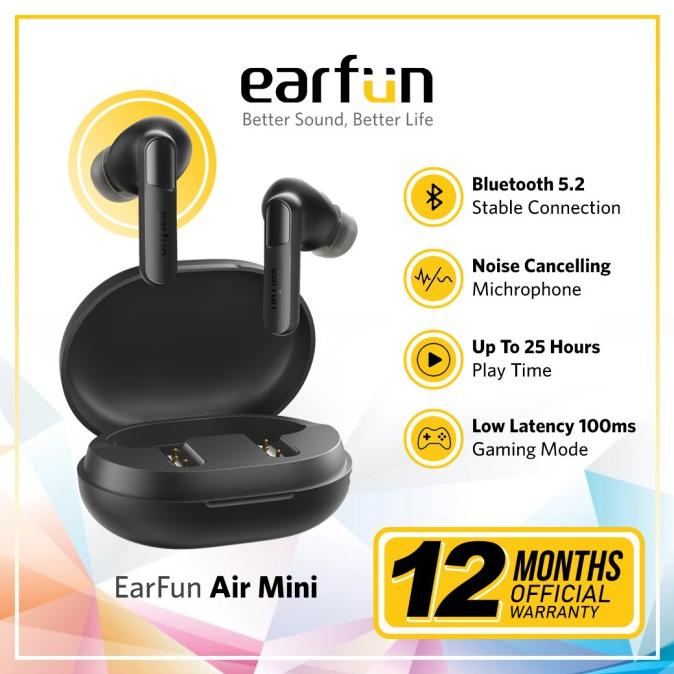 Jual EarFun Air Mini - TWS BT5.2 Low Latency & Noise Cancelling ...