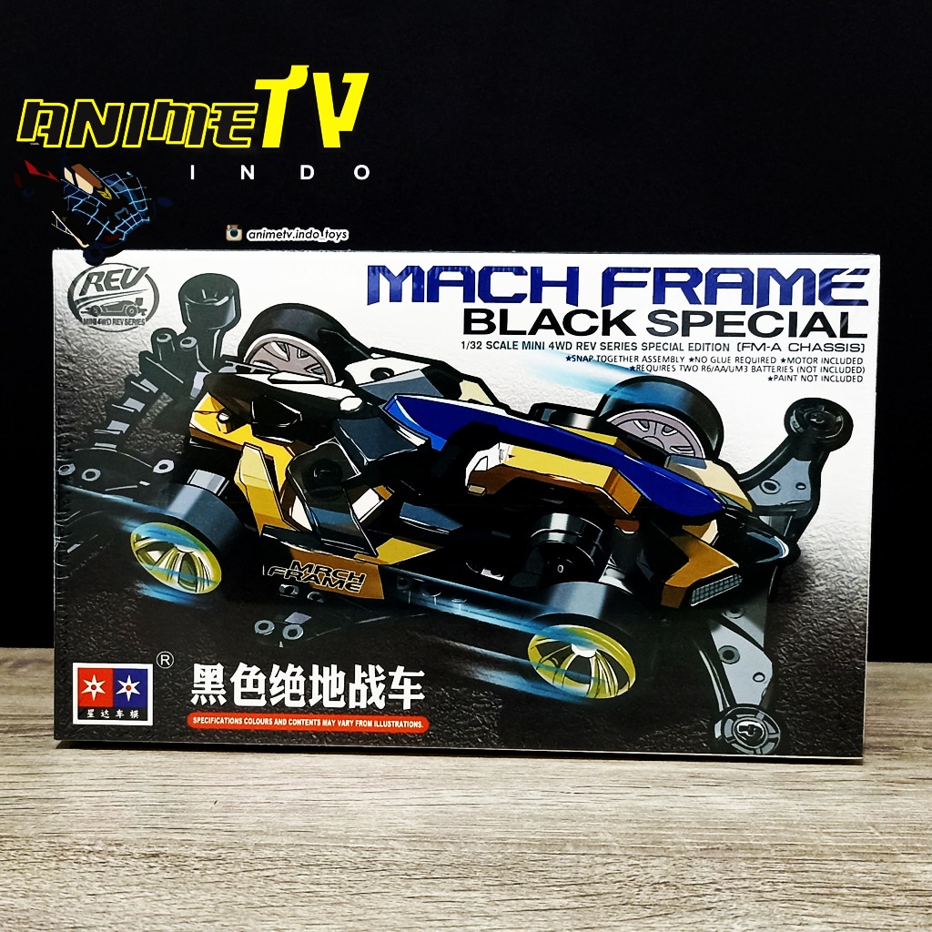 Jual Rep Tamiya Mini 4wd Mach Frame Black Special Merk Daxing FM-A ...