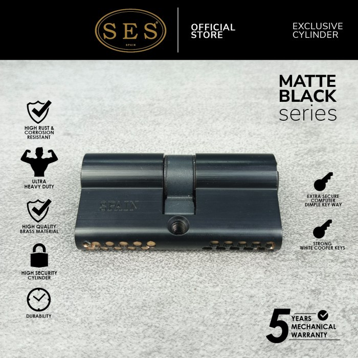 Jual SES Silinder Kunci - Cylinder SES VIP Komputer 60mm DK (Double Key ...