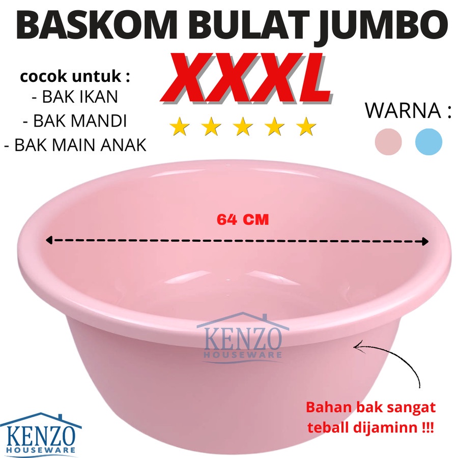 Jual Baskom Bak Bulat Besar Jumbo Plastik Bak Air Mandi Berkualitas ...