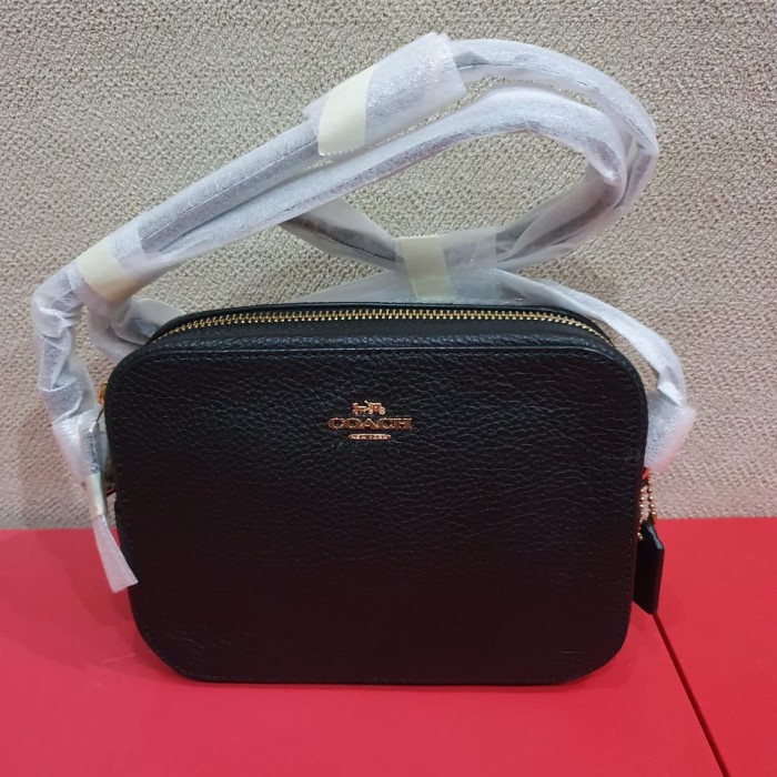 Jual Selempang Tas Coach Mini Camera Bag Leather Black Asli | Shopee ...
